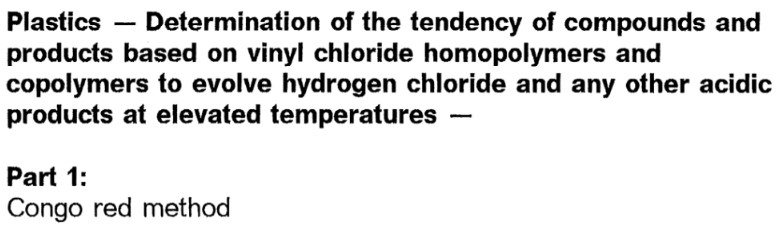 ISO 182 Part 1 Congo red method - Anytester (Hefei) Co. Ltd